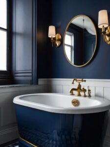 10 Captivating Navy Bathroom Ideas - Homezillo