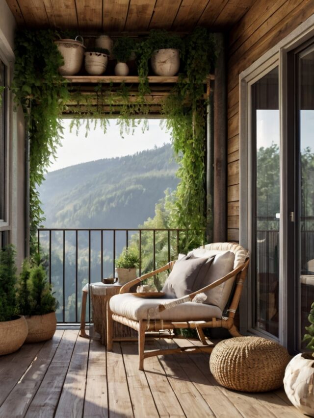 10 Amazing Rustic Balcony Ideas - Homezillo