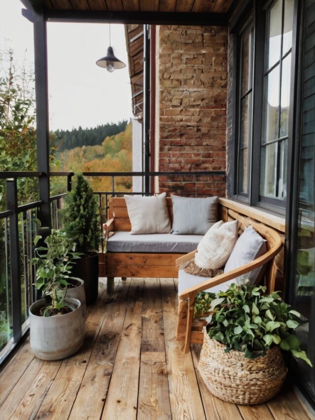 10 Amazing Rustic Balcony Ideas - Homezillo