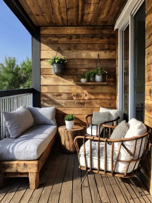 10 Amazing Rustic Balcony Ideas - Homezillo