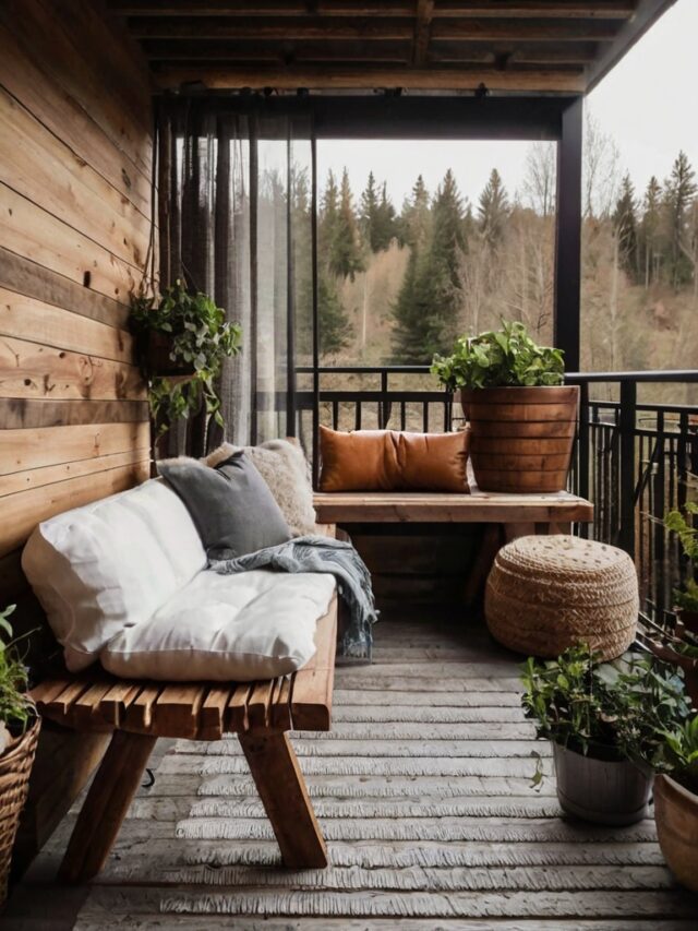 10 Amazing Rustic Balcony Ideas - Homezillo