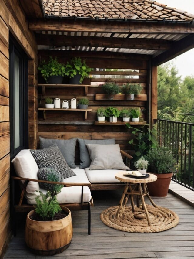 10 Amazing Rustic Balcony Ideas - Homezillo