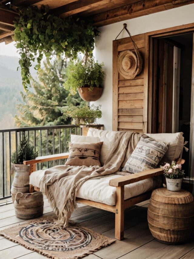 10 Amazing Rustic Balcony Ideas - Homezillo