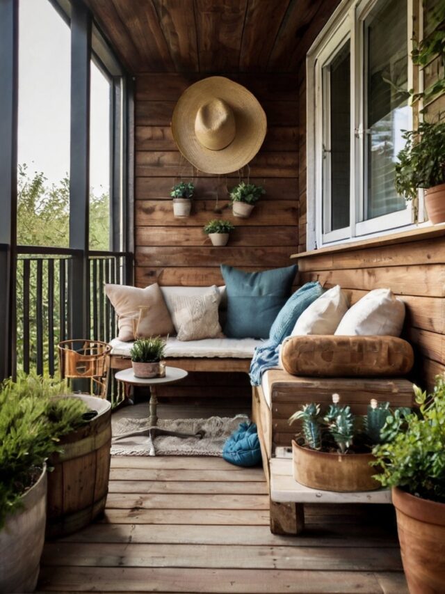 10 Amazing Rustic Balcony Ideas - Homezillo
