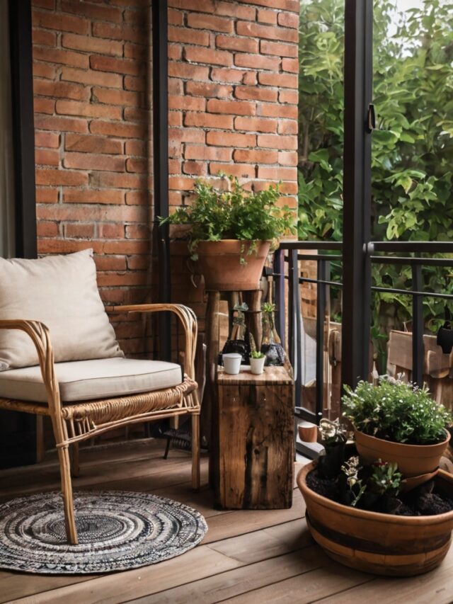 10 Amazing Rustic Balcony Ideas - Homezillo