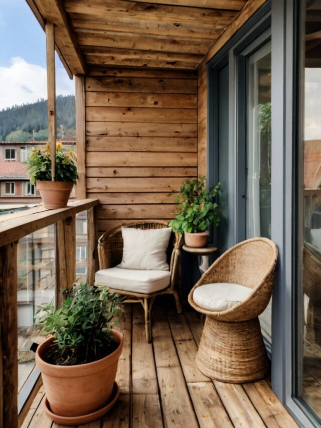 10 Amazing Rustic Balcony Ideas - Homezillo