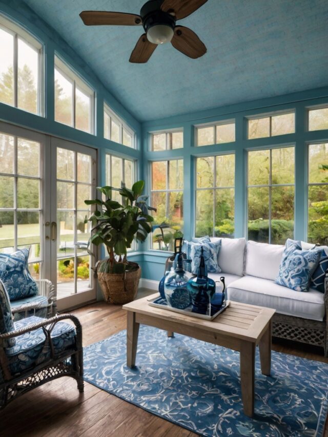 10 Creative Blue Sunroom Ideas: Modern and Bold Designs - Homezillo