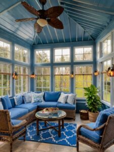 10 Creative Blue Sunroom Ideas: Modern and Bold Designs - Homezillo