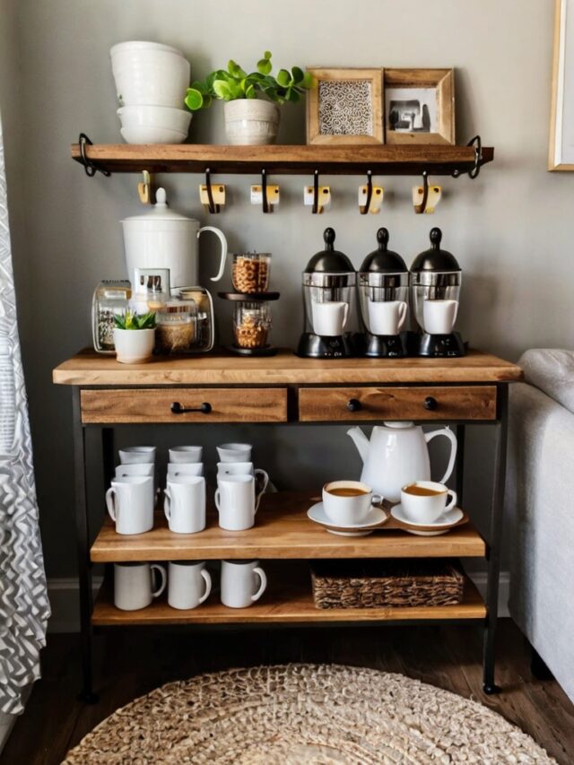 Coffee Station Table Ideas: Minimalist Designs - Homezillo