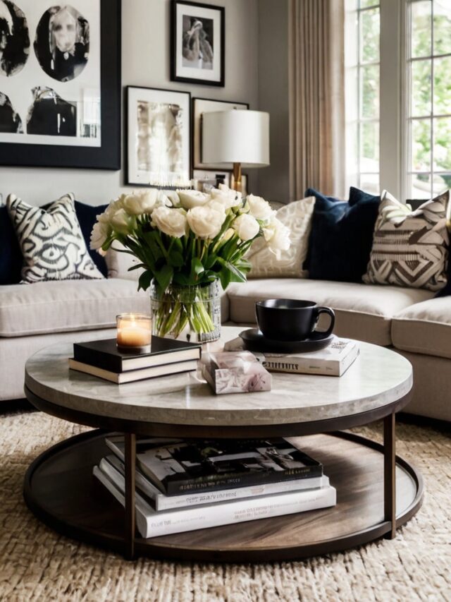 Round Coffee Table Decor Ideas: How to Style Like a Pro - Homezillo