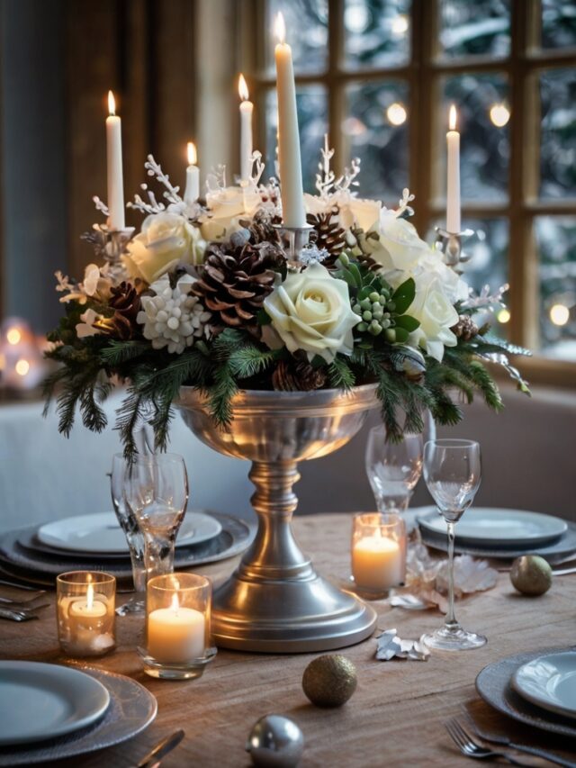 15+ Affordable Christmas Centerpiece Ideas for Round Table - Homezillo