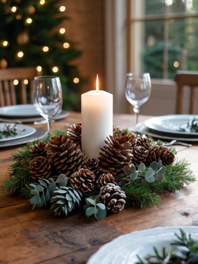 15+ Affordable Christmas Centerpiece Ideas for Round Table - Homezillo
