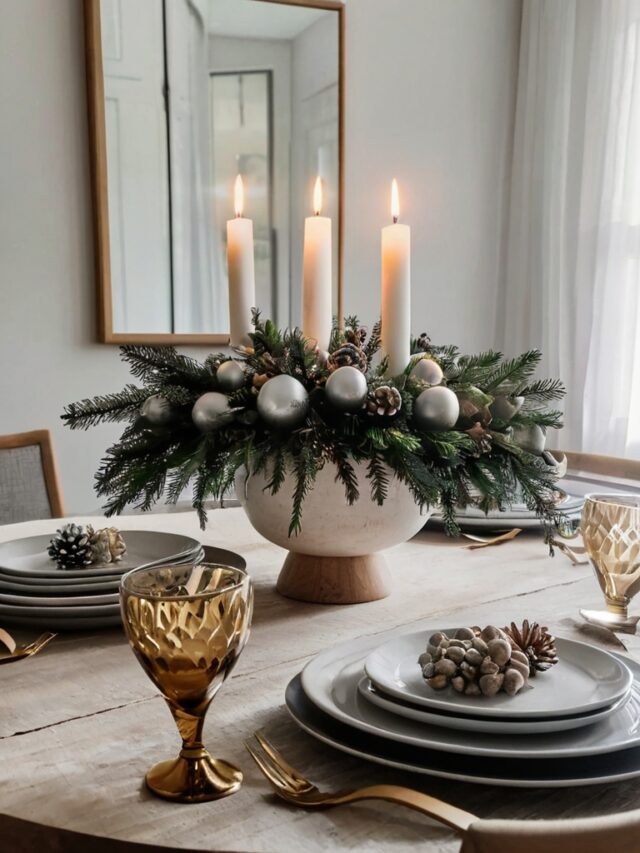 15+ Affordable Christmas Centerpiece Ideas for Round Table - Homezillo