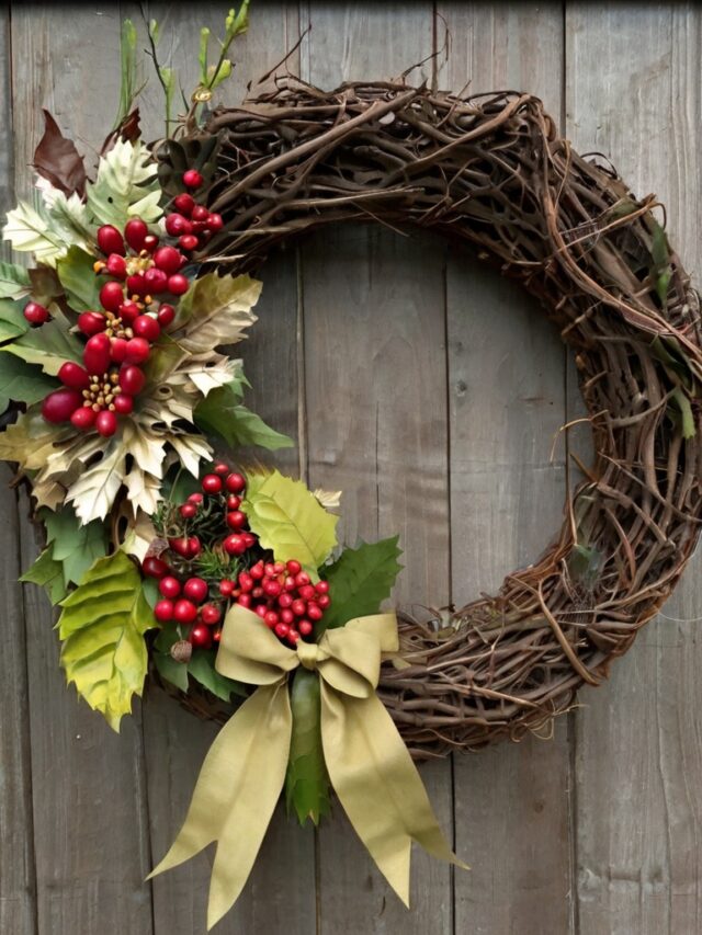 How to Make Your First Christmas Wreath Ideas with Grapevine - Homezillo