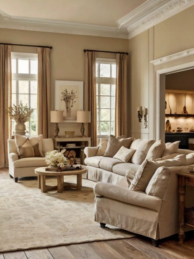 15+ Beige Cream Living Room Ideas: How to Add Pops of Color to Neutrals ...