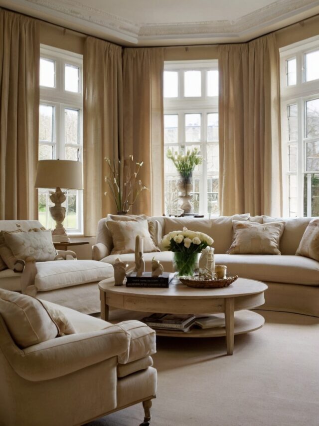 15+ Beige Cream Living Room Ideas: How to Add Pops of Color to Neutrals ...