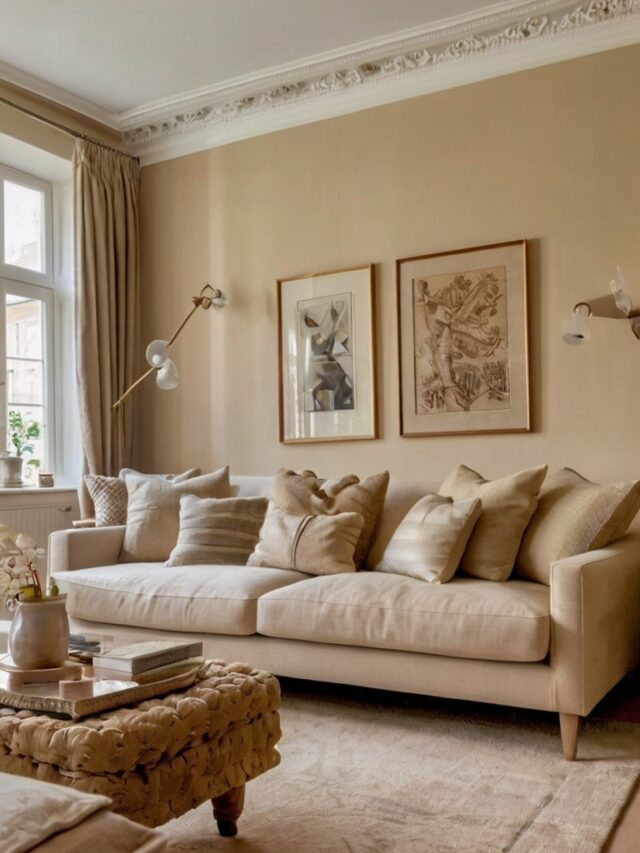 15+ Beige Cream Living Room Ideas: How to Add Pops of Color to Neutrals ...