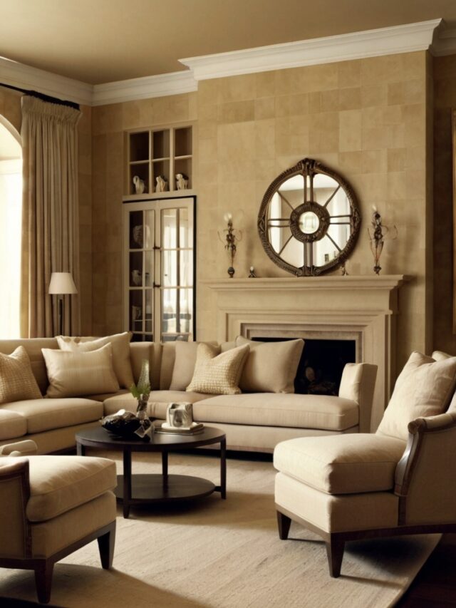 15+ Beige Cream Living Room Ideas: How to Add Pops of Color to Neutrals ...