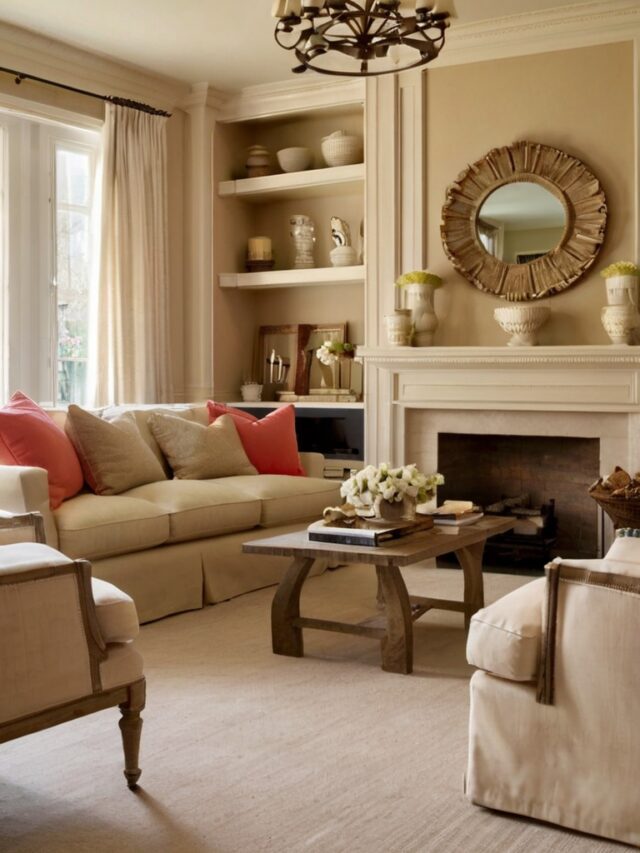 15+ Beige Cream Living Room Ideas: How to Add Pops of Color to Neutrals ...