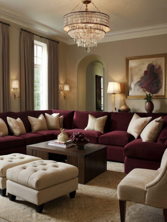 16 Burgundy and Cream Living Room Ideas: How to Style This Perfect Duo ...