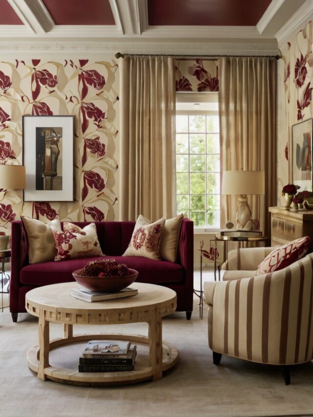 16 Burgundy and Cream Living Room Ideas: How to Style This Perfect Duo ...