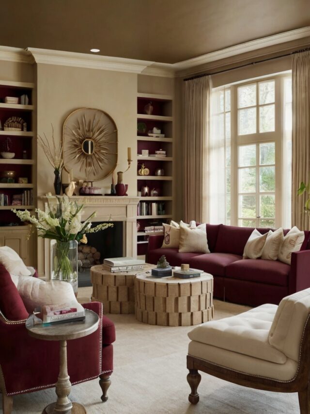 16 Burgundy and Cream Living Room Ideas: How to Style This Perfect Duo ...