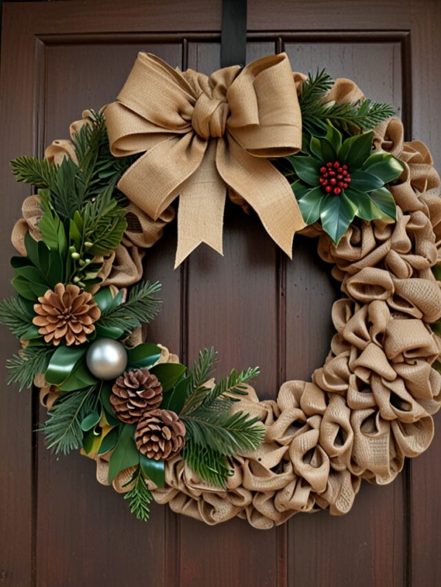 15+ Burlap Christmas Wreath Ideas: Rustic, Modern, You'll love them ...