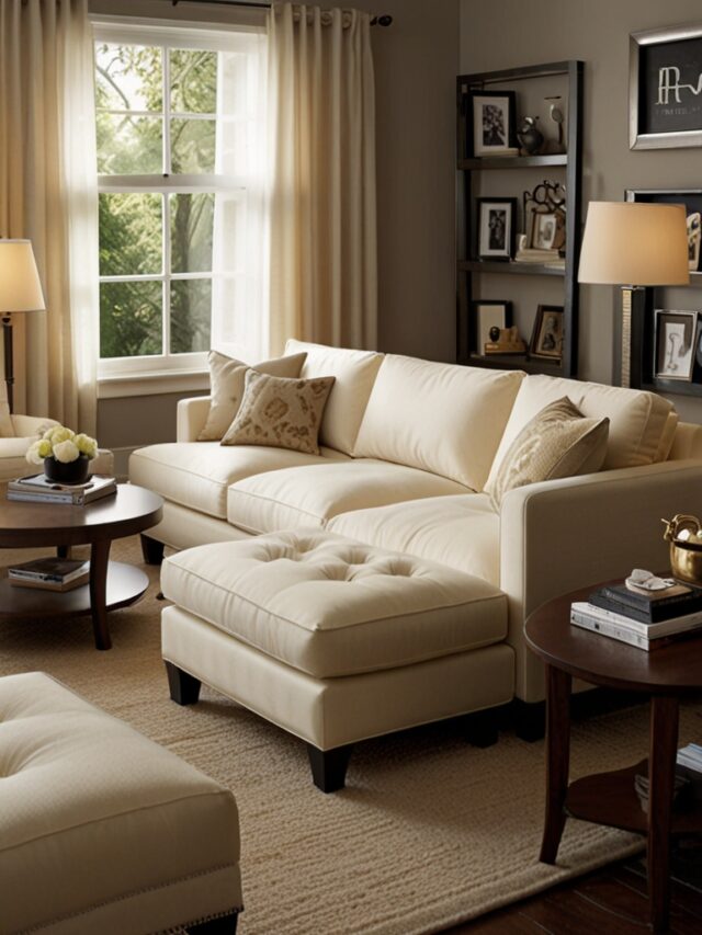 15+ Stunning Cream Couch Living Room Ideas - Homezillo