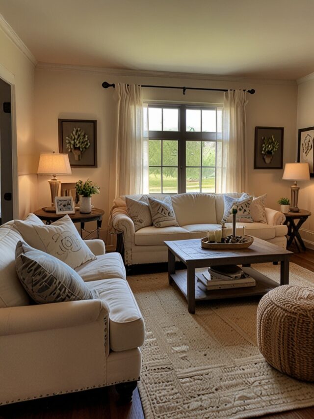 15+ Stunning Cream Couch Living Room Ideas - Homezillo