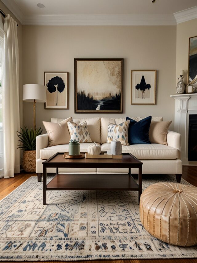 15+ Stunning Cream Couch Living Room Ideas - Homezillo