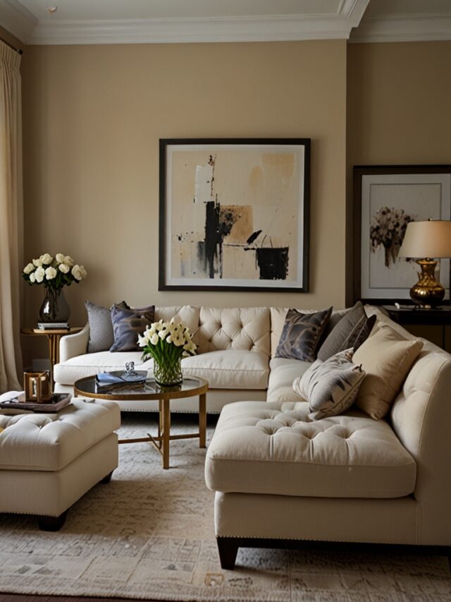 15+ Stunning Cream Couch Living Room Ideas - Homezillo
