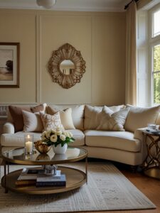 15+ Stunning Cream Couch Living Room Ideas - Homezillo