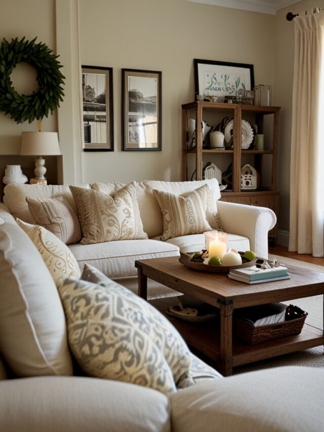 15+ Stunning Cream Couch Living Room Ideas - Homezillo