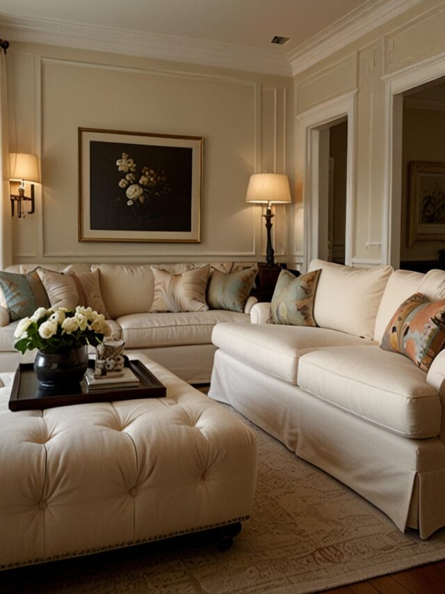 15+ Stunning Cream Couch Living Room Ideas - Homezillo