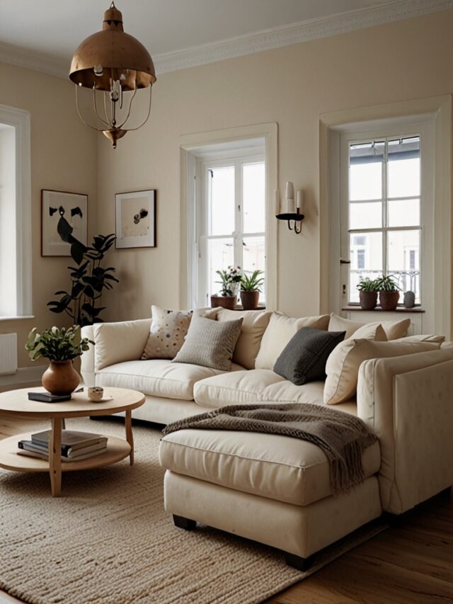 15+ Stunning Cream Couch Living Room Ideas - Homezillo