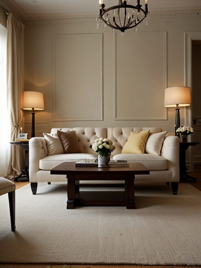 15+ Stunning Cream Couch Living Room Ideas - Homezillo