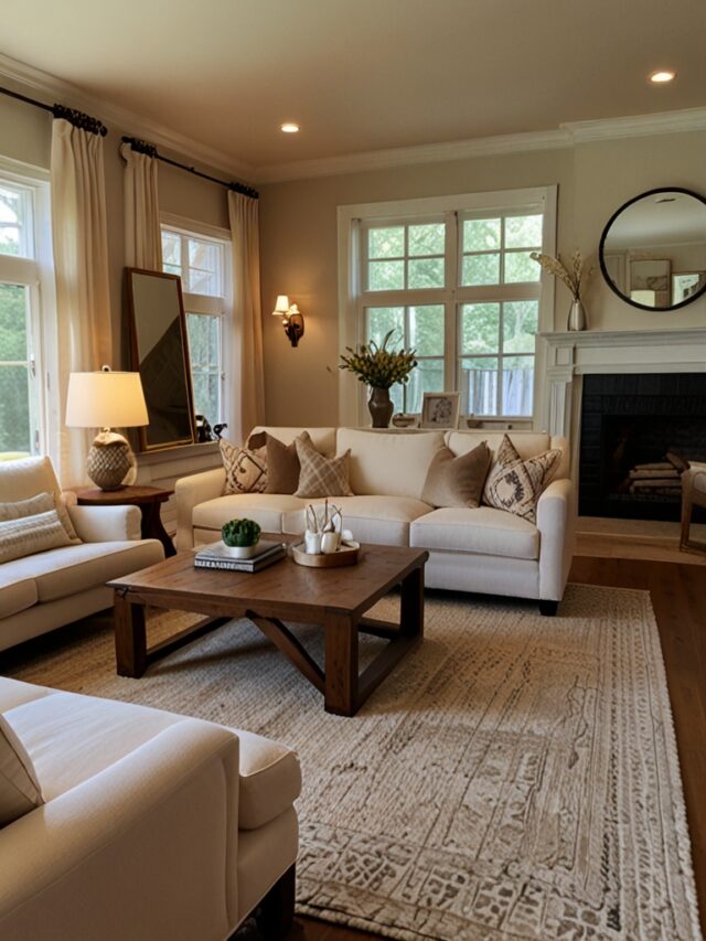 15+ Stunning Cream Couch Living Room Ideas - Homezillo