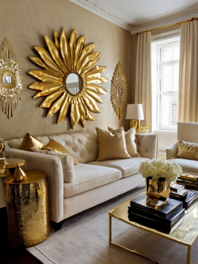 15+ Gold and Cream Living Room Ideas: How to Style Walls and Floors ...
