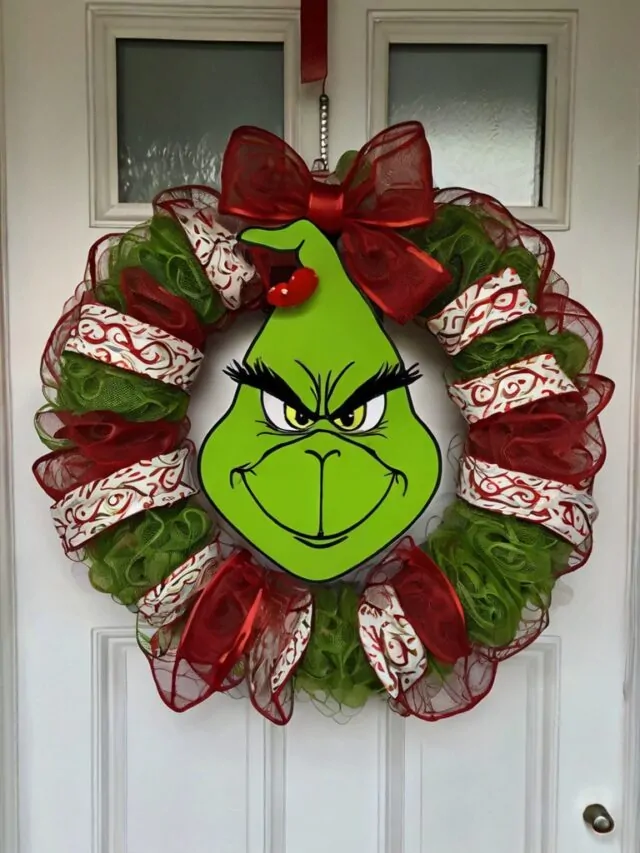 16 Grinch Christmas Wreath Ideas: Easy, Elegant, and Whimsical Holiday ...