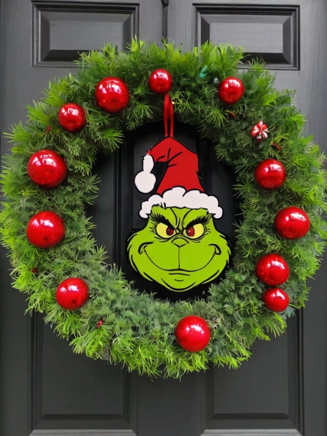 16 Grinch Christmas Wreath Ideas: Easy, Elegant, and Whimsical Holiday ...