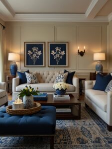 16 Trending Navy and Cream Living Room Ideas: Designs You’ll Love ...