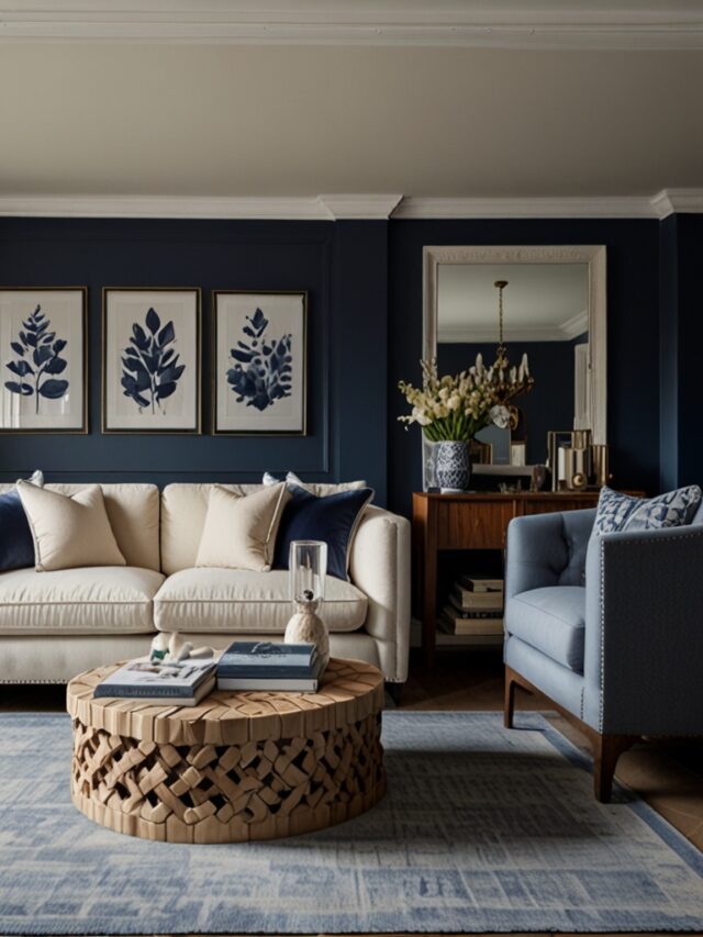 16 Trending Navy and Cream Living Room Ideas: Designs You’ll Love ...
