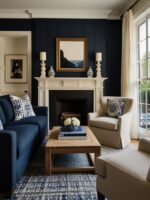 16 Trending Navy and Cream Living Room Ideas: Designs You’ll Love ...