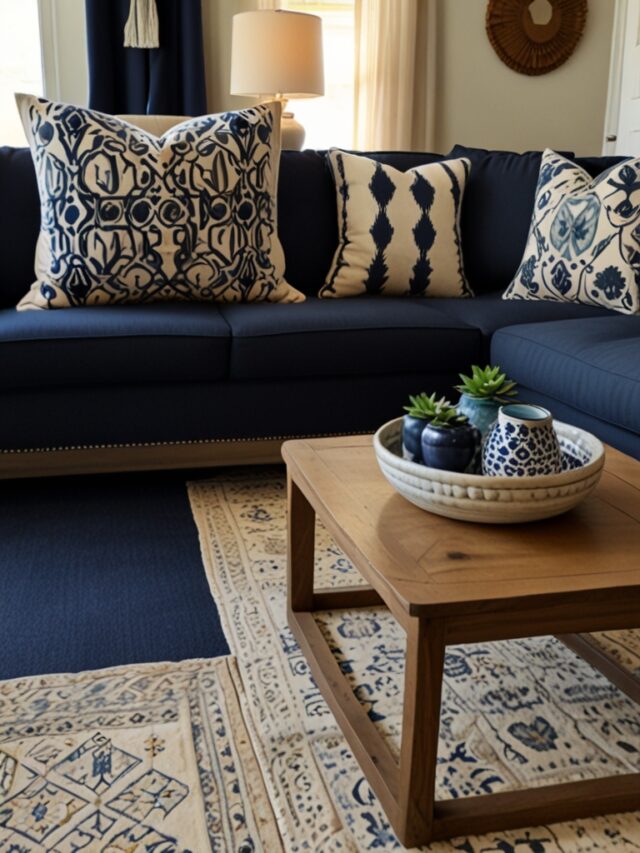 16 Trending Navy and Cream Living Room Ideas: Designs You’ll Love ...