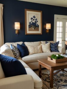 16 Trending Navy and Cream Living Room Ideas: Designs You’ll Love ...
