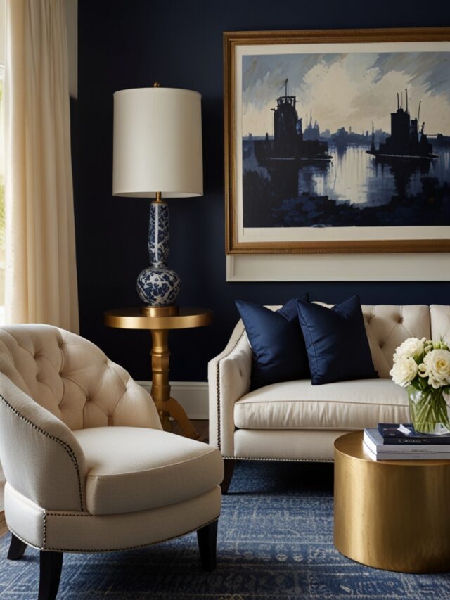 16 Trending Navy and Cream Living Room Ideas: Designs You’ll Love ...