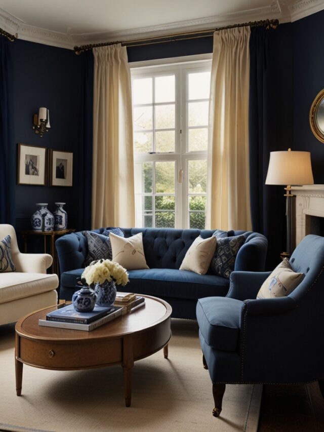 16 Trending Navy and Cream Living Room Ideas: Designs You’ll Love ...