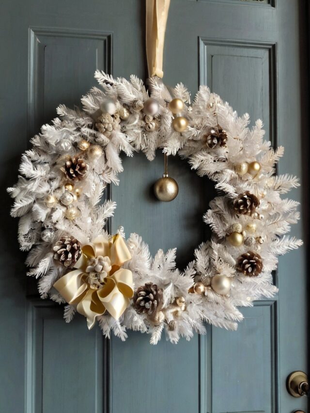 15+ White Christmas Wreath Ideas: Modern, Rustic, and Unique ...