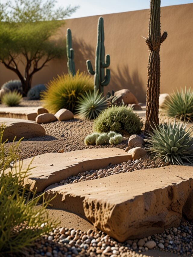 15+ Desert Landscape Ideas: How to Create a Outdoor Oasis - Homezillo