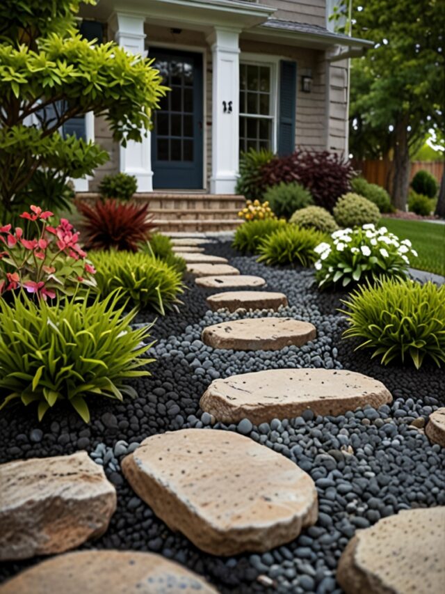 16 Affordable Front Yard Landscaping Ideas with Rocks - Homezillo